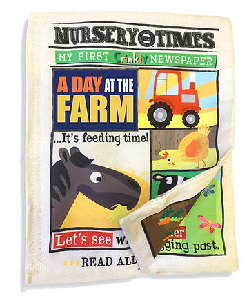 Nursery Times Crinkly Newspaper - Farm Animals – The Prize Booth